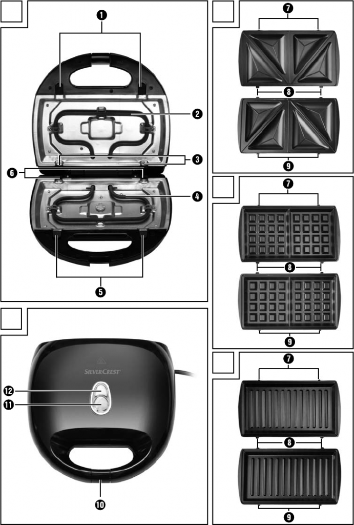 SilverCrest Sandwich Maker SSMW750B2 – RJ Group Plus